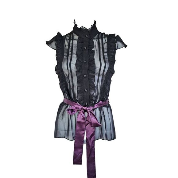 Aqua | Tops | Vintage Goth Mesh Blouse | Poshmark